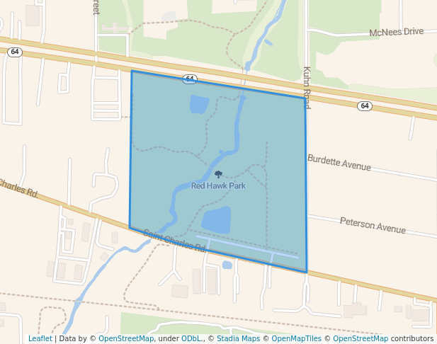 Red Hawk Park in Carol Stream | Map and Routes