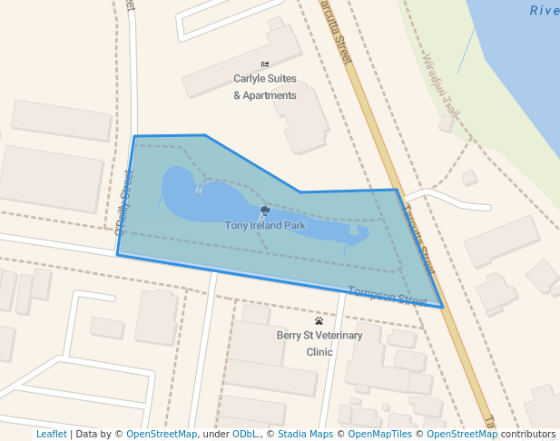 Tony Ireland Park in Wagga Wagga | Map and Routes