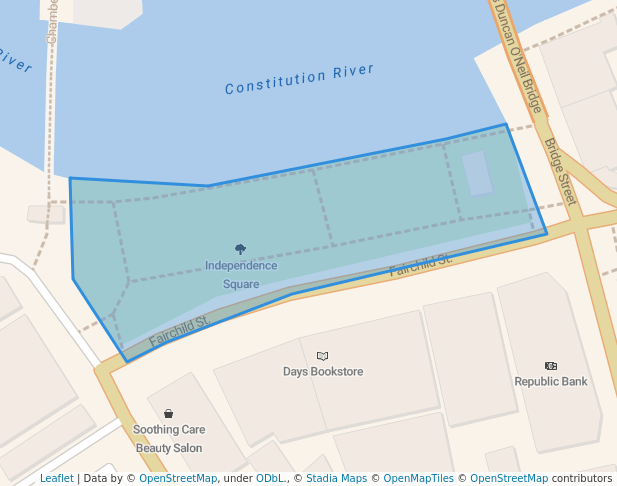 Independence Square in Bridgetown | Map and Routes