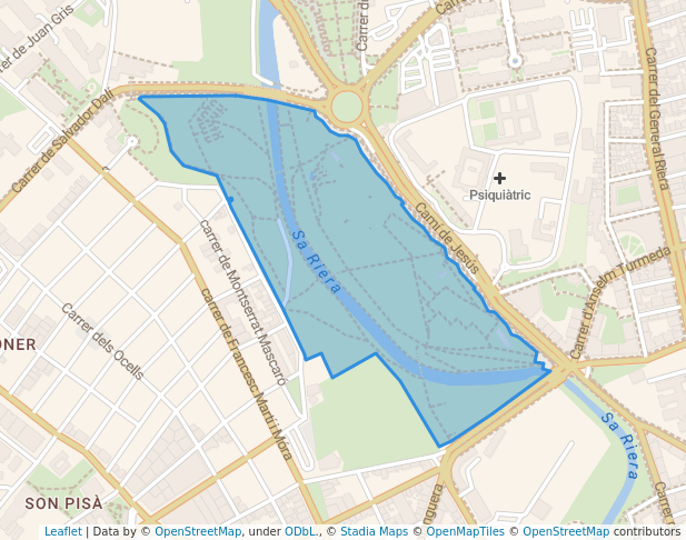 Parc de sa Riera in Palma | Map and Routes