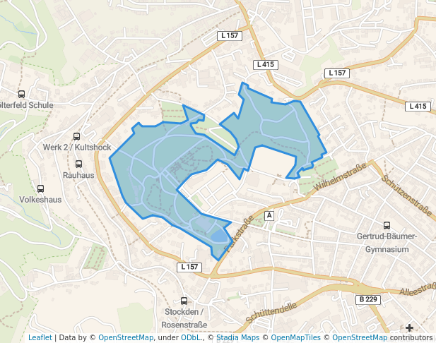 Stadtpark in Remscheid | Map and Routes