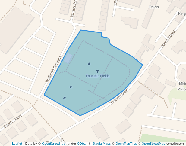 Fountain Fields in Middlewich | Map and Routes