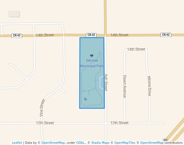 Gilcrest Municipal Park in Gilcrest | Map and Routes