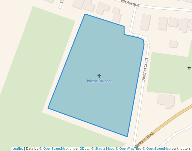 Isleton Ballpark in Isleton | Map and Routes