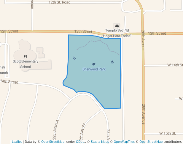 Sherwood Park in Greeley | Map and Routes