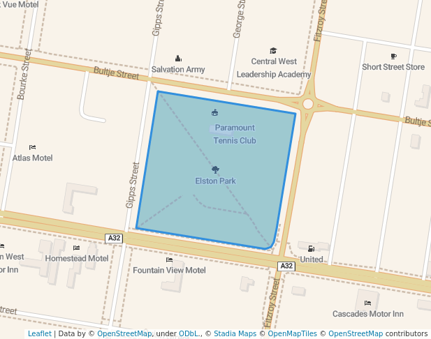 Elston Park in Dubbo | Map and Routes