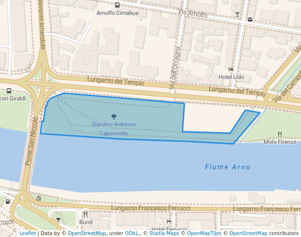 Giardino Antonino Caponnetto in Firenze | Map and Routes