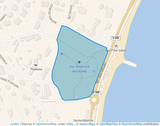 Parc Botanique des Myrtes in Sainte-Maxime | Map and Routes