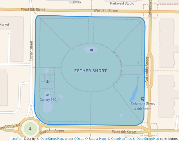 Esther Short Park in Vancouver | Map and Routes