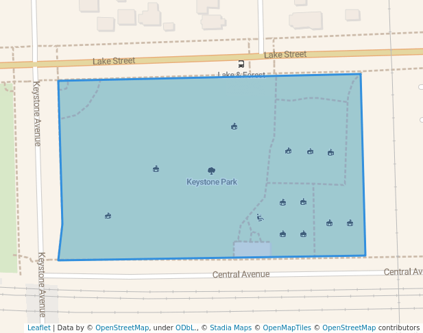 Keystone Park in River Forest | Map and Routes