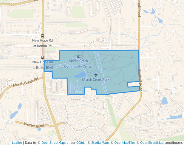 Marsh Creek Park in Raleigh | Map and Routes