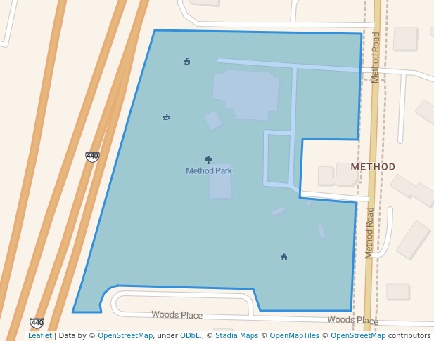 Method Park in Raleigh | Map and Routes