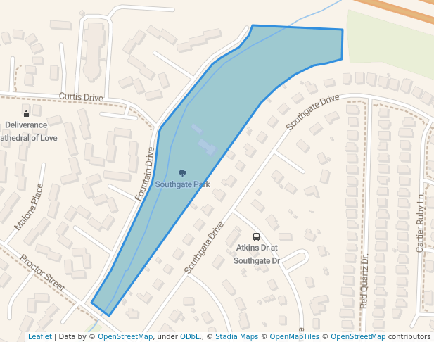 Southgate Park in Raleigh | Map and Routes