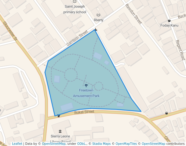 Freetown Amusement Park in Freetown | Map and Routes