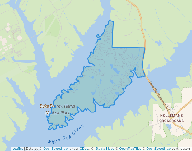 Harris Lake County Park in New Hill | Map and Routes