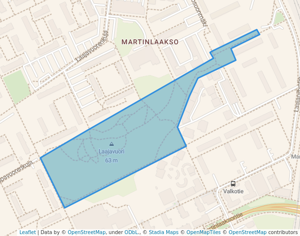 Laajavuori in Vanda | Map and Routes