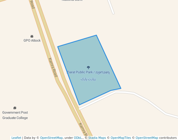 Ziarat Public Park / زیارت پارک in Attock | Map and Routes