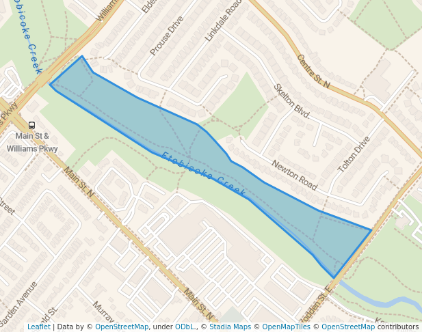 Calvert Park in Brampton | Map and Routes