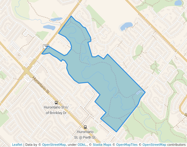 Conservation Drive Park in Brampton | Map and Routes