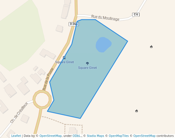 Square Ginet in Chavanoz | Map and Routes