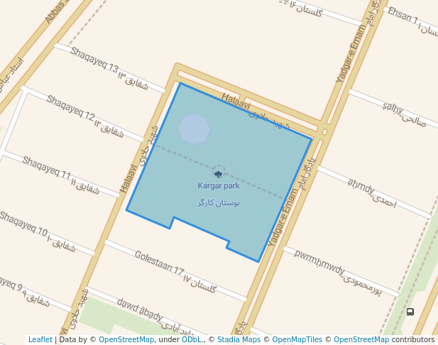 Kargar park in Arak | Map and Routes