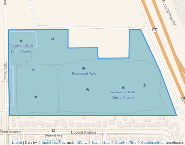 Rosewood Park in Salt Lake City | Map and Routes