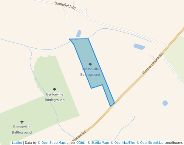 Bentonville Battleground in Four Oaks | Map and Routes