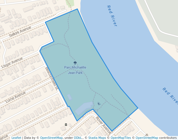 Michaëlle Jean Park in Winnipeg | Map and Routes
