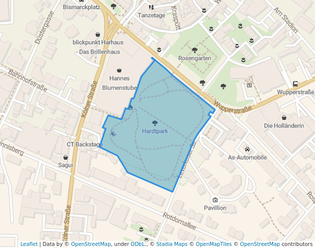 Hardtpark in Remscheid | Map and Routes