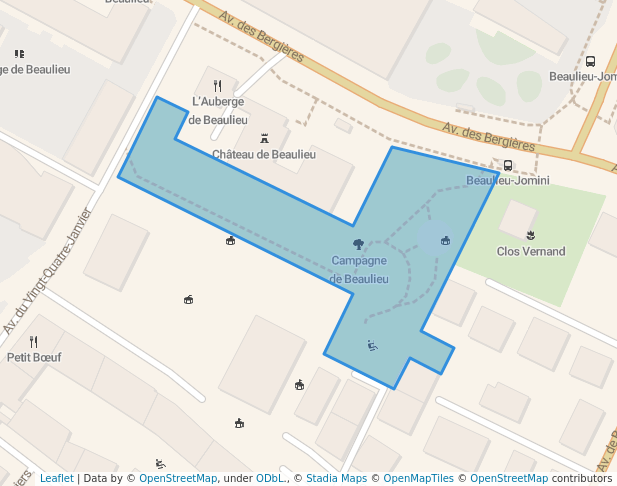 Campagne de Beaulieu in Lausanne | Map and Routes