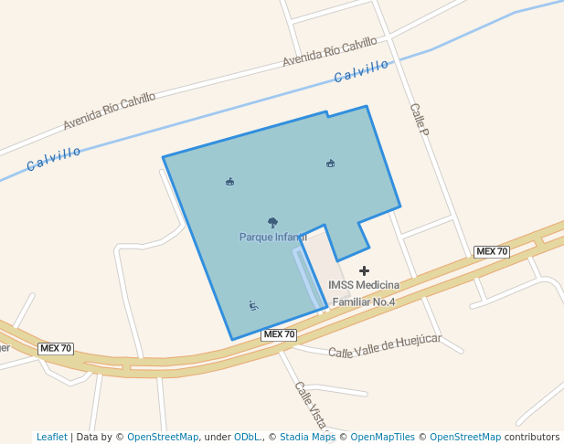 Parque Infantil in Calvillo | Map and Routes