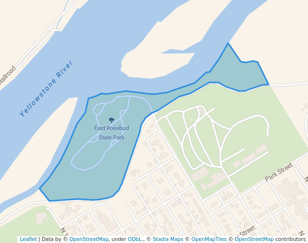 East Rosebud State Park in Forsyth | Map and Routes