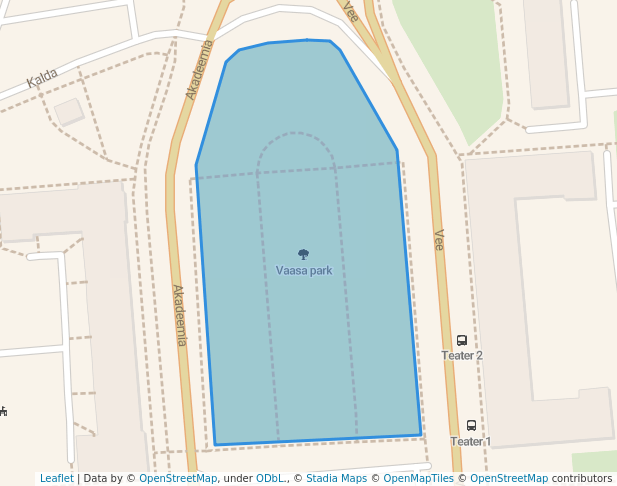 Vaasa park in Pärnu | Map and Routes