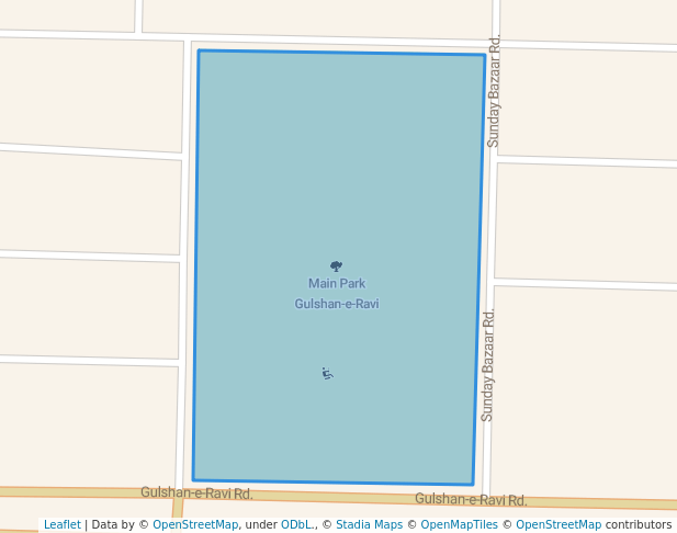 Main Park Gulshan-e-Ravi in Lahore | Map and Routes