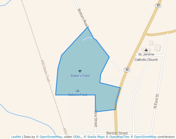 Baker's Field in Wonewoc | Map and Routes