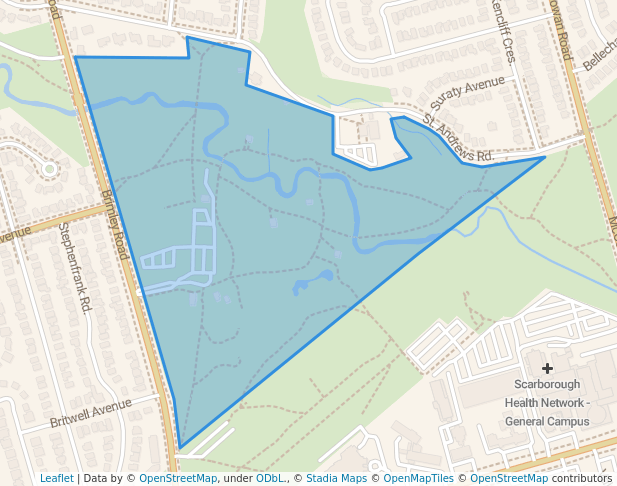 Thomson Memorial Park in Toronto | Map and Routes