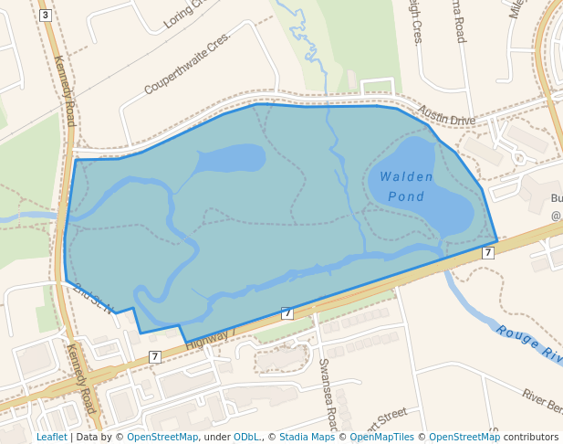 Austin Drive Park in Markham | Map and Routes