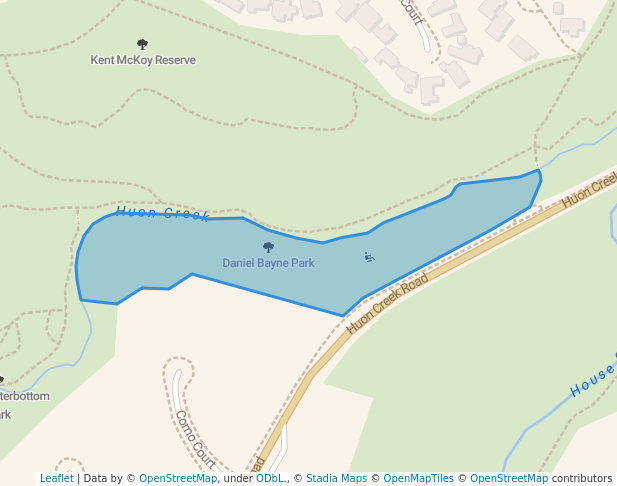 Daniel Bayne Park in Wodonga | Map and Routes