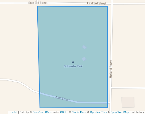 Schroeder Park in Imperial | Map and Routes