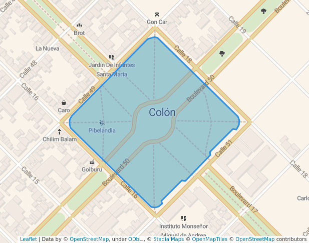 Plaza San Martín in Colón | Map and Routes