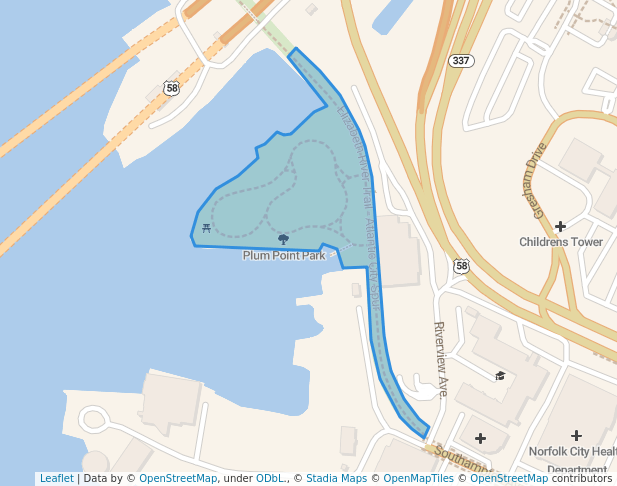 Plum Point Park in Norfolk | Map and Routes