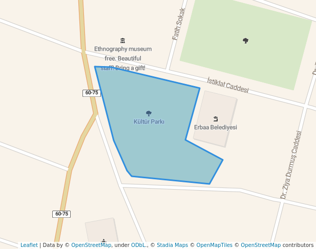 Kültür Parkı in Erbaa | Map and Routes