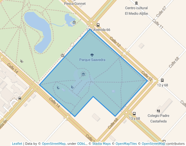 Parque Saavedra in La Plata | Map and Routes