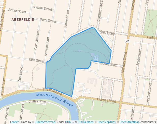 Aberfeldie Park in Aberfeldie | Map and Routes