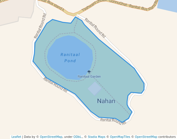 Ranitaal Garden in Nahan | Map and Routes