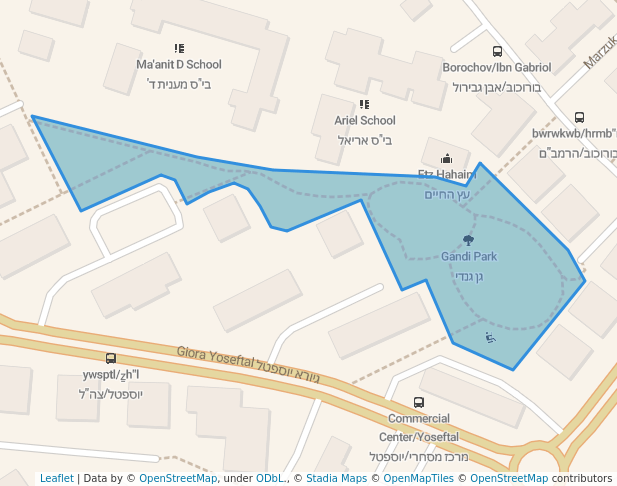 Gandi Park in Ramla | Map and Routes