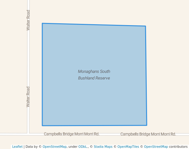 Monaghans South Bushland Reserve in Morrl Morrl | Map and Routes