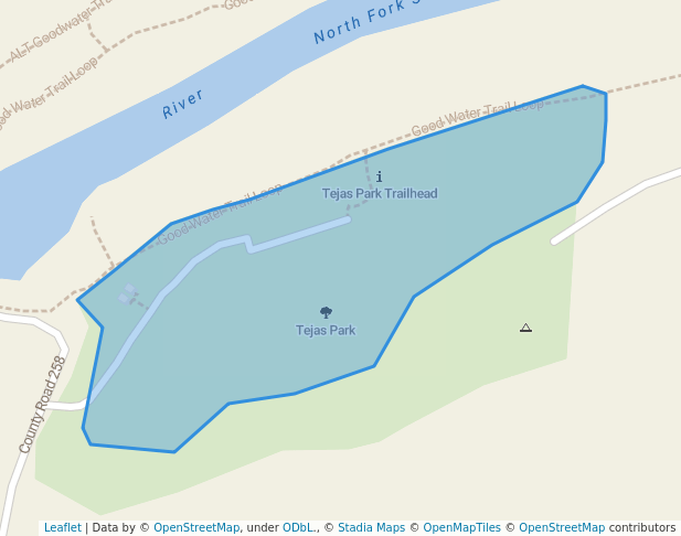 Tejas Park in Liberty Hill | Map and Routes