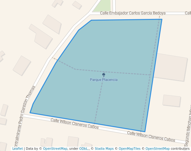 Parque Placencia in Miraflores | Map and Routes