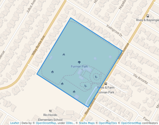Furman Park in Downey | Map and Routes